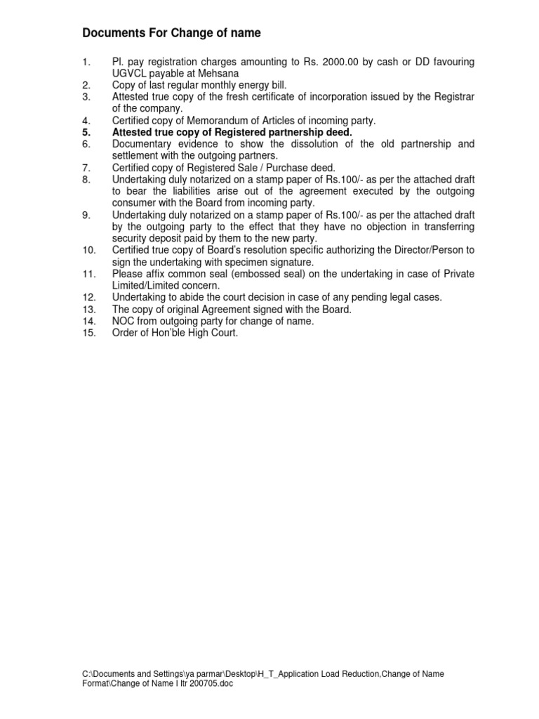 UGVCL Name Change Application Process | PDF | Notary Public | Civil Law ...