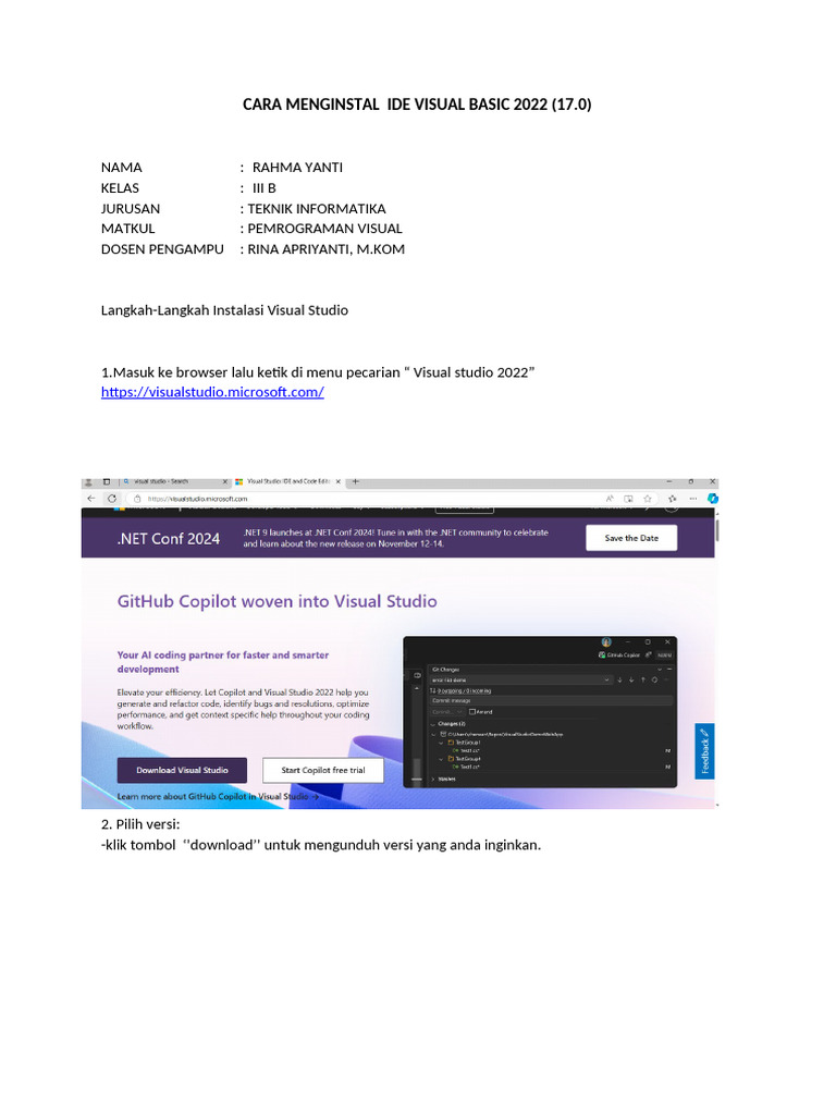 CARA MENGINSTAL IDE VISUAL BASIC 2022 | PDF CARA MENGINSTAL IDE VISUAL BASIC 2022 | PDF