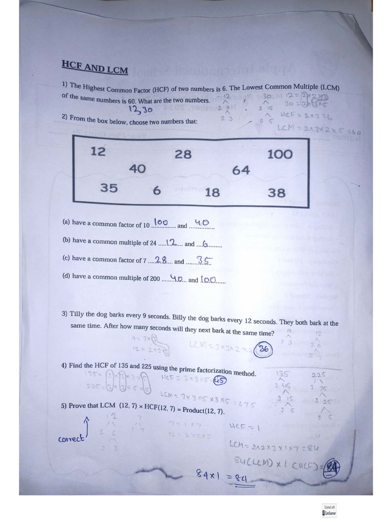 MA1 Maths Revision Answers | PDF
