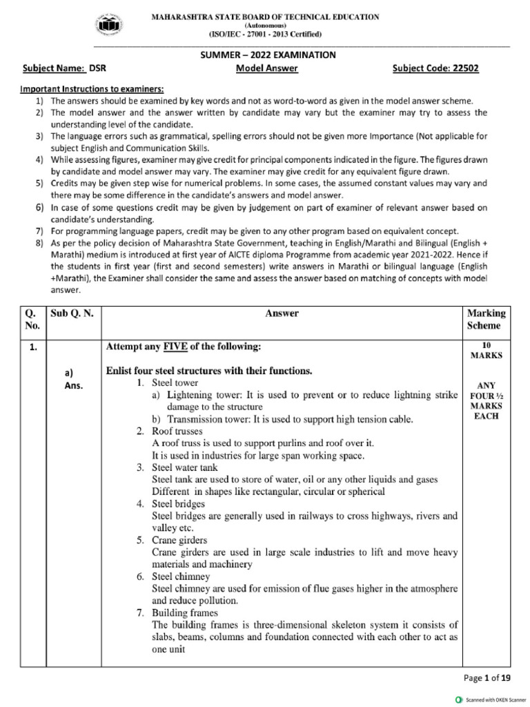 22502 2022 Summer Model Answer Paper[Msbte Study Resources] (1) | PDF
