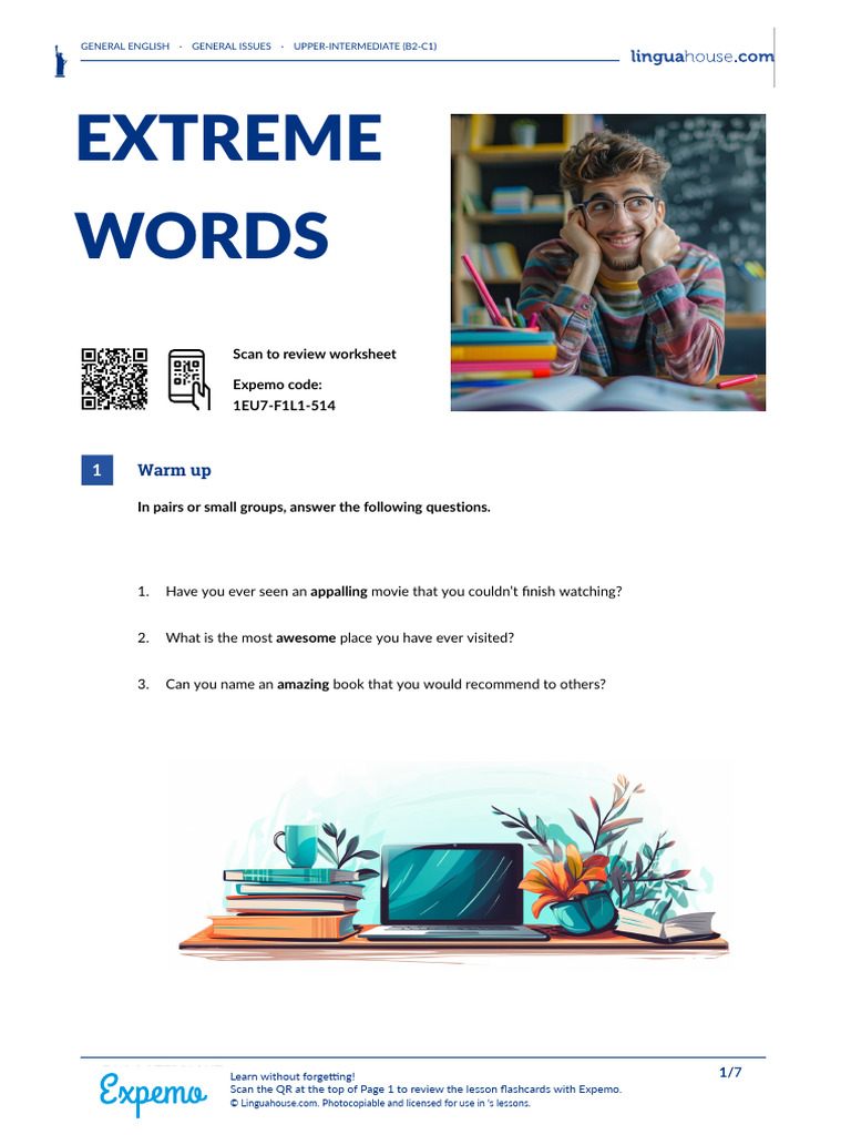 Extreme Adjectives Lesson Plan | PDF