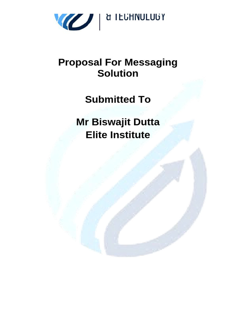 SMS Marketing Proposal for Elite Institute | PDF | Marketing | Computing