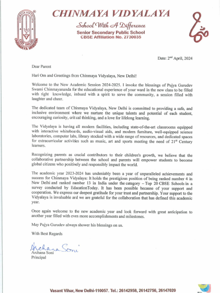 New Session Circular 2024-25 | PDF