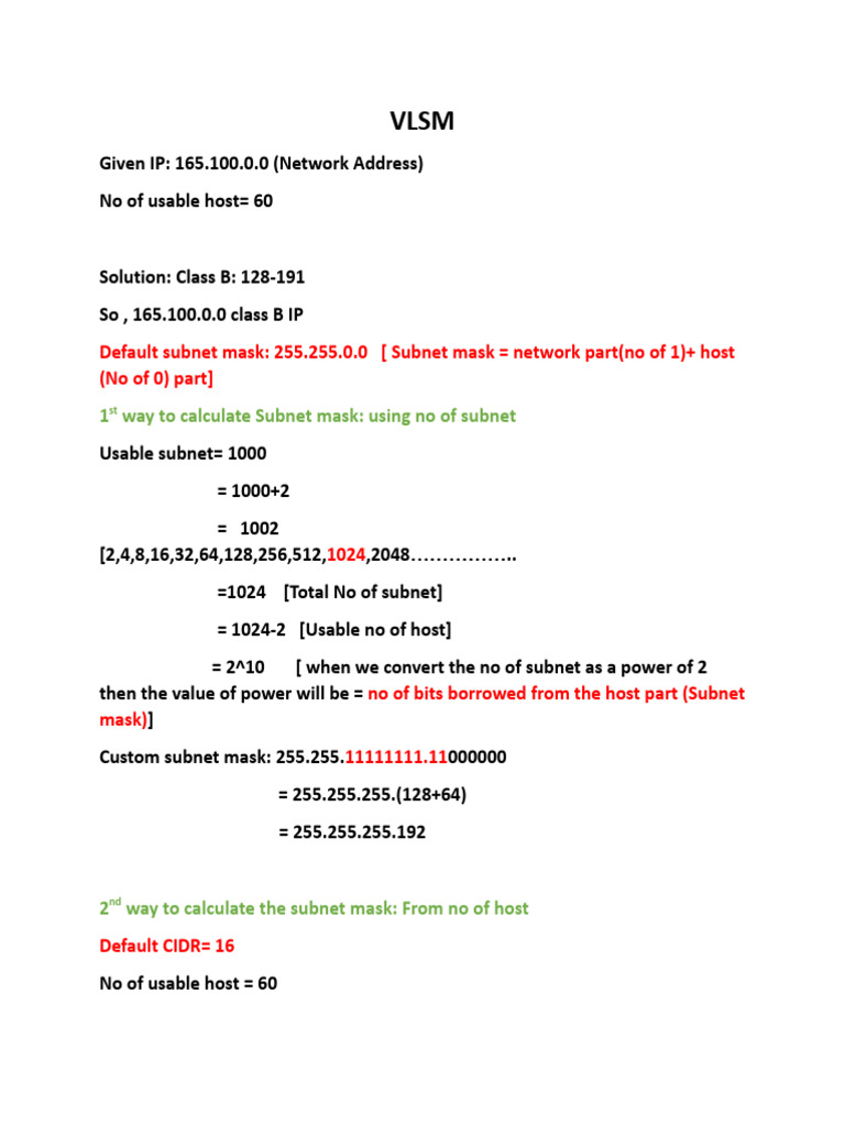 VLSM, Dijkstra, Summarization | PDF | Internet Architecture | Wide Area Network