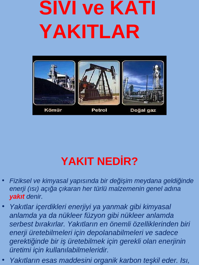 Sivi Ve Kati Yakitlar | PDF
