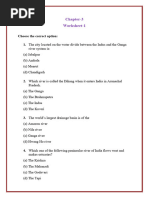 Grade 9 MAP WORKSHEET DRAINAGE (Geography) | PDF