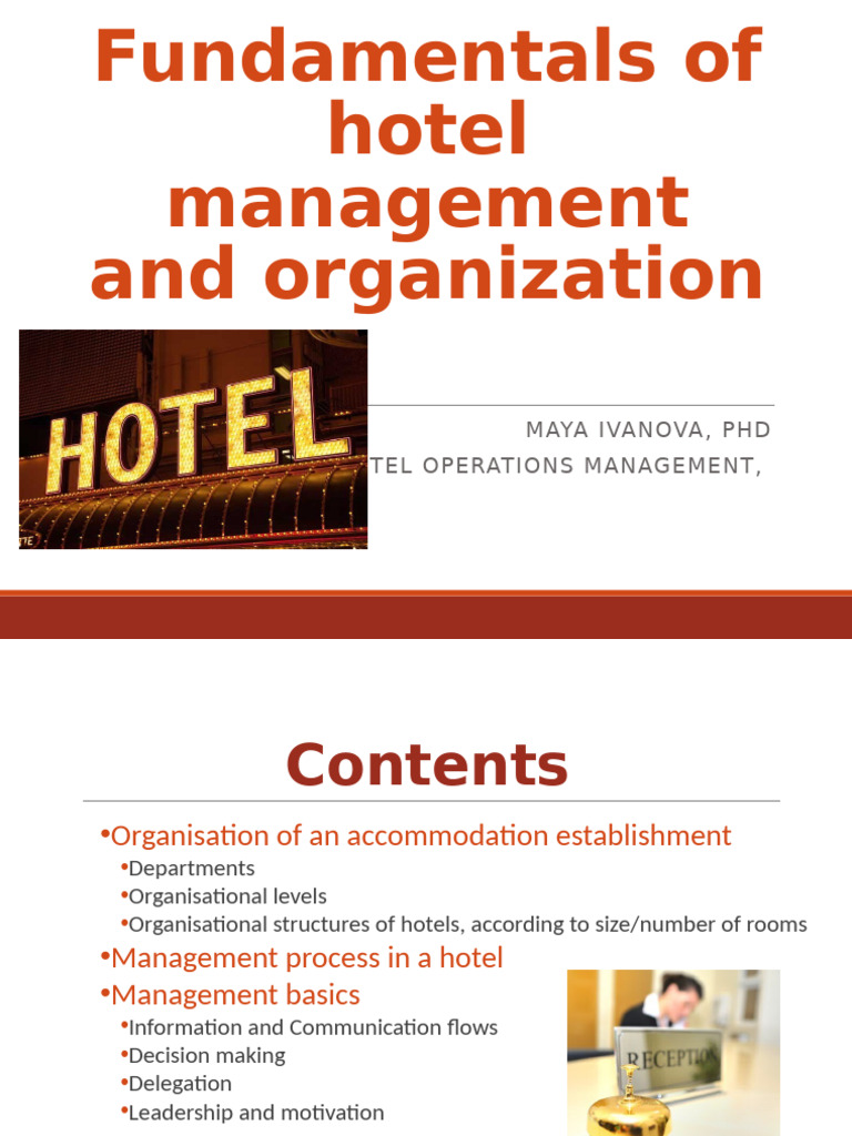 Hotel Management Essentials | PDF | Hotel | Goal