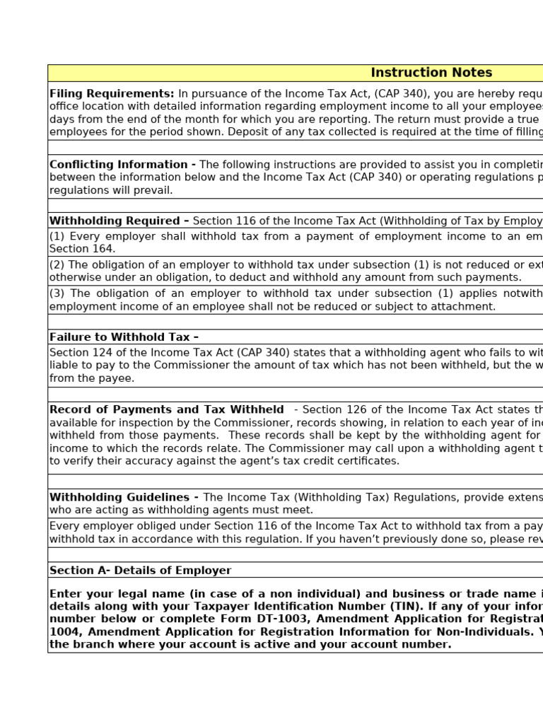 Paye Return Pdf Microsoft Excel Taxation