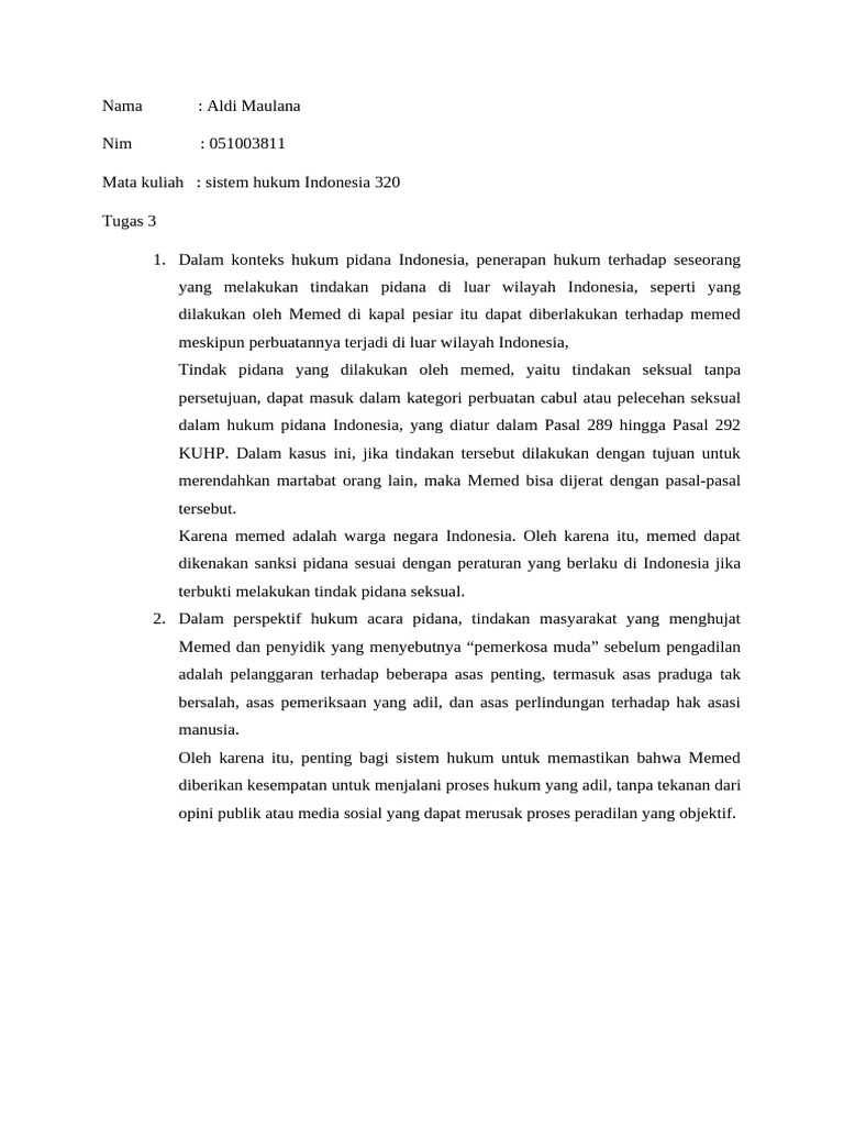 tugas 3_Aldi Maulana_ilmu perundang undangan | PDF