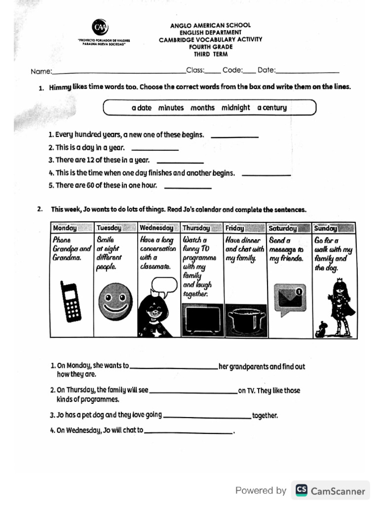 Cambridge Activity | PDF