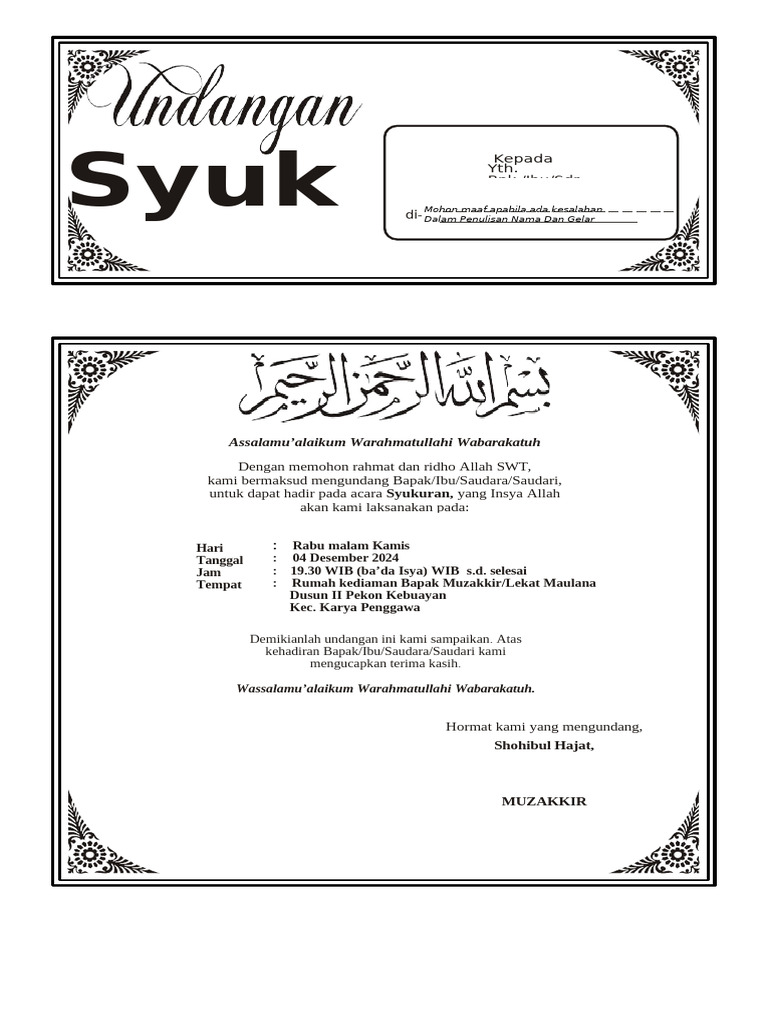 FORMAT_UNdangan_syukuran_selamatan | PDF