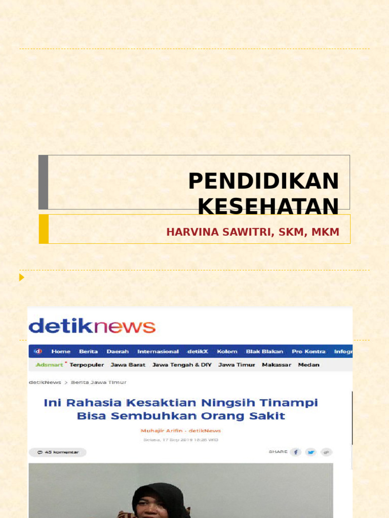 Pendidikan Kesehatan: Konsep dan Prinsip | PDF