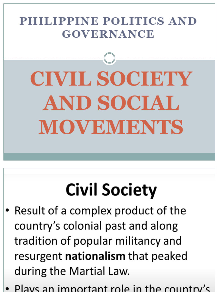 Civil Society's Role in Philippine Governance | PDF