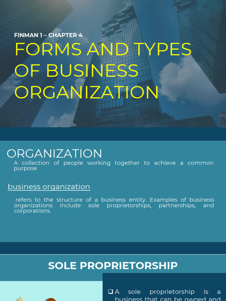 Types of Business Organizations Explained | PDF | Franchising | Sole ...