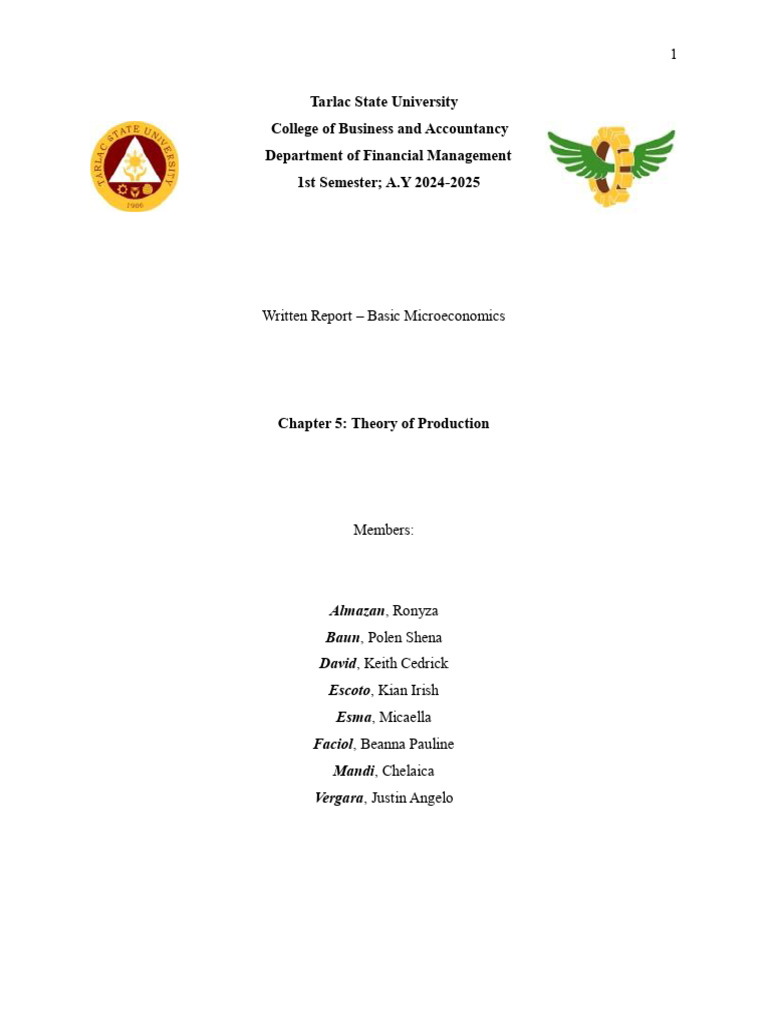 Chapter 5 Theory Of Production Pdf Production Function Long Run