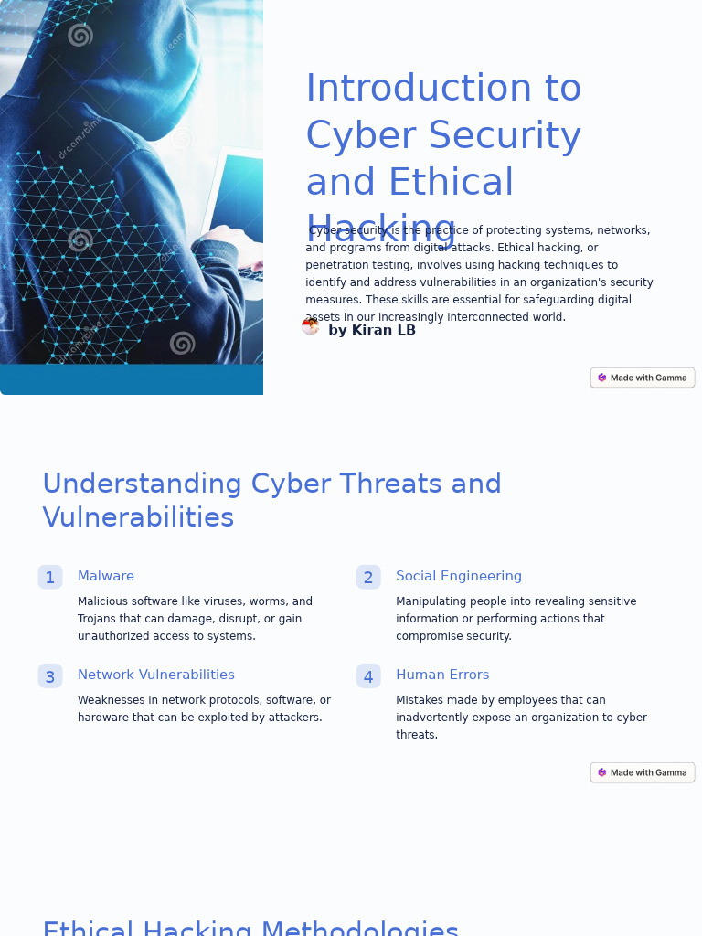Introduction To Cyber Security and Ethical Hacking | PDF | Security | Computer Security