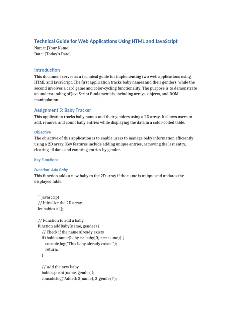 Technical Guide Example | PDF