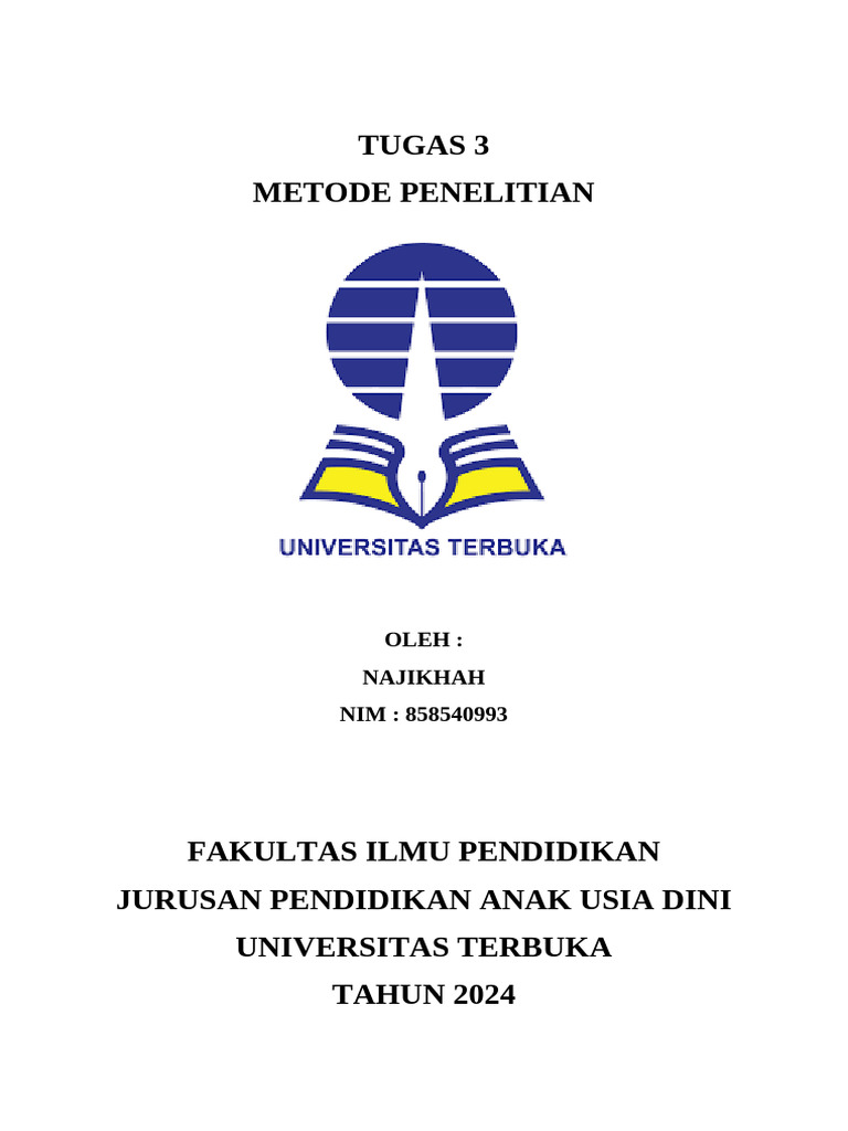 Tugas 3 Metode Penelitian | PDF
