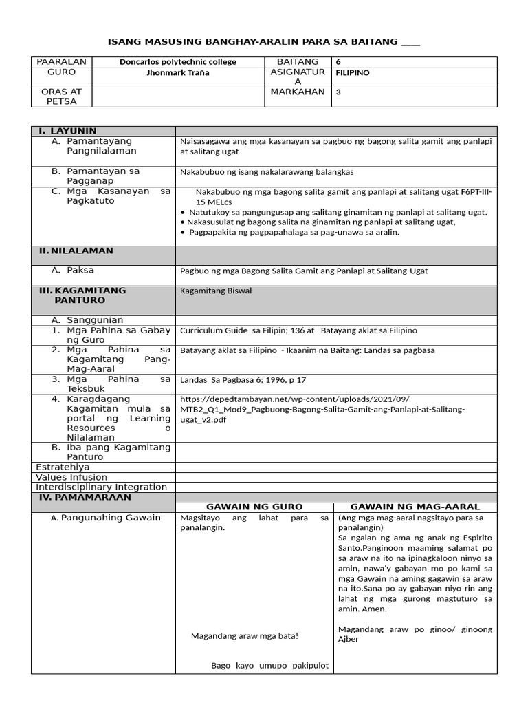 DLP-FORMAT-DEPED - Guide | PDF