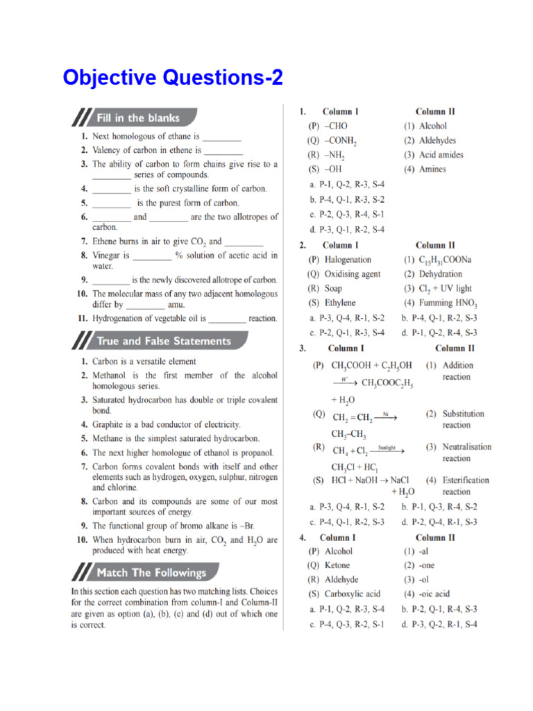 Objective Questions-2 | PDF