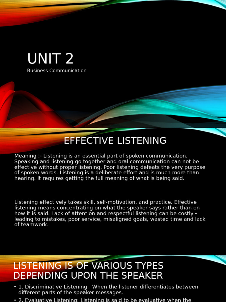 Unit 2 | PDF | Communication | Nonverbal Communication