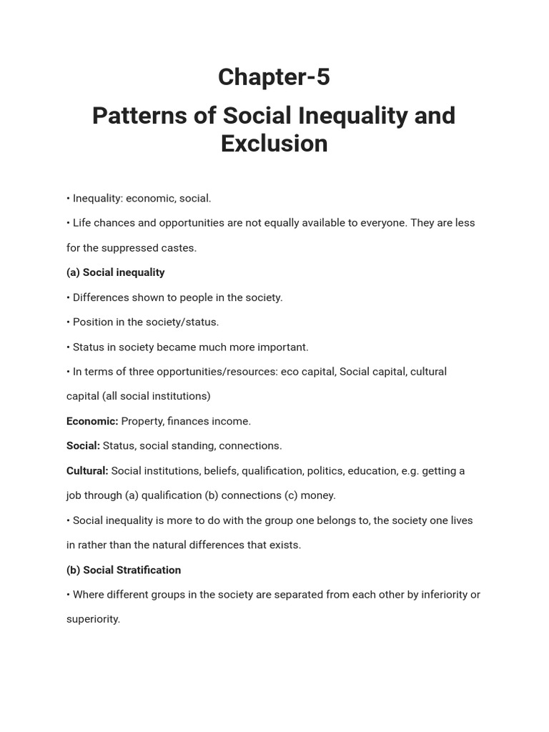 Social Inequality and Exclusion | PDF | Prejudices | Dalit