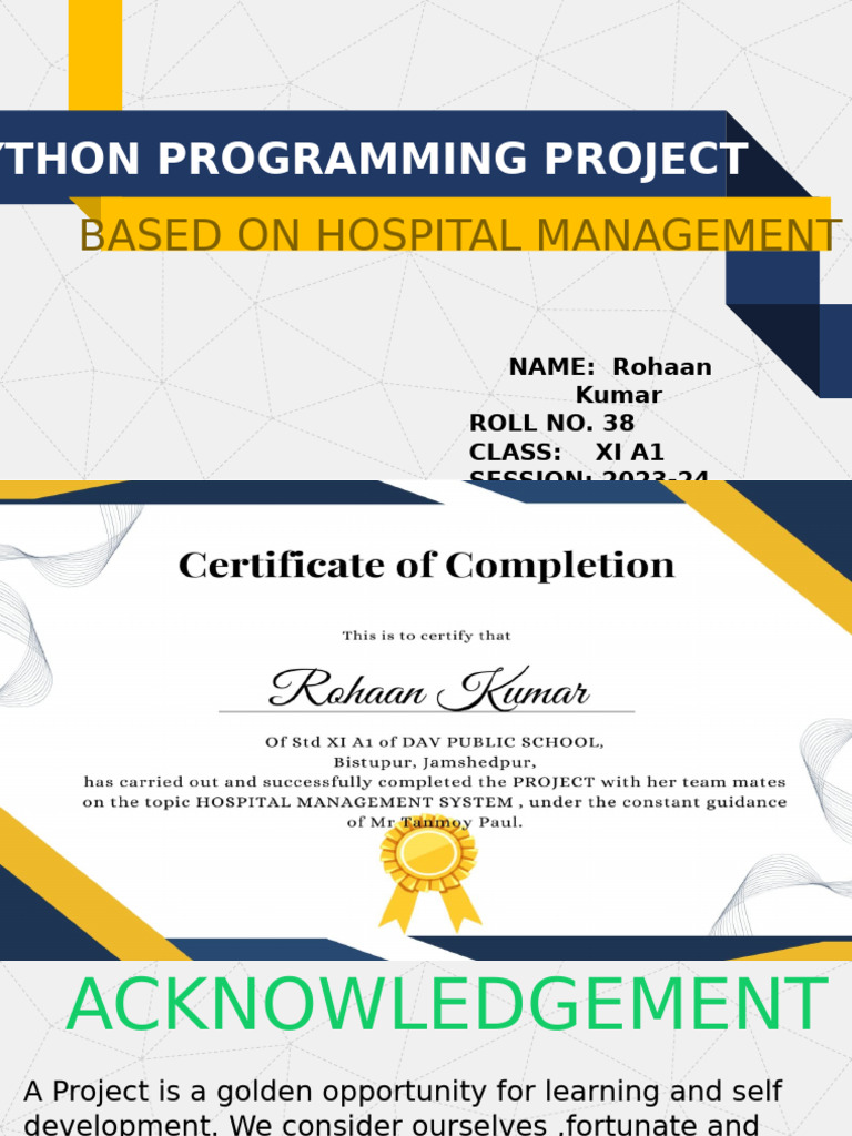 Python Hospital Management System Project | PDF | Databases | Python (Programming Language)