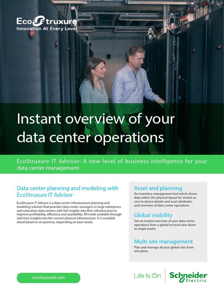 EcoStruxure IT Advisor Brochure | PDF | Cloud Computing | Data Center