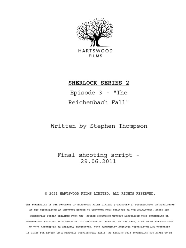Sherlock s2 Ep3 The Reichenbach Fall Stephen Thompson | PDF | Sherlock ...