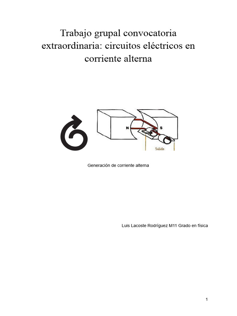 Circuitos Eléctricos en Corriente Alterna | PDF | Red eléctrica | Inductor
