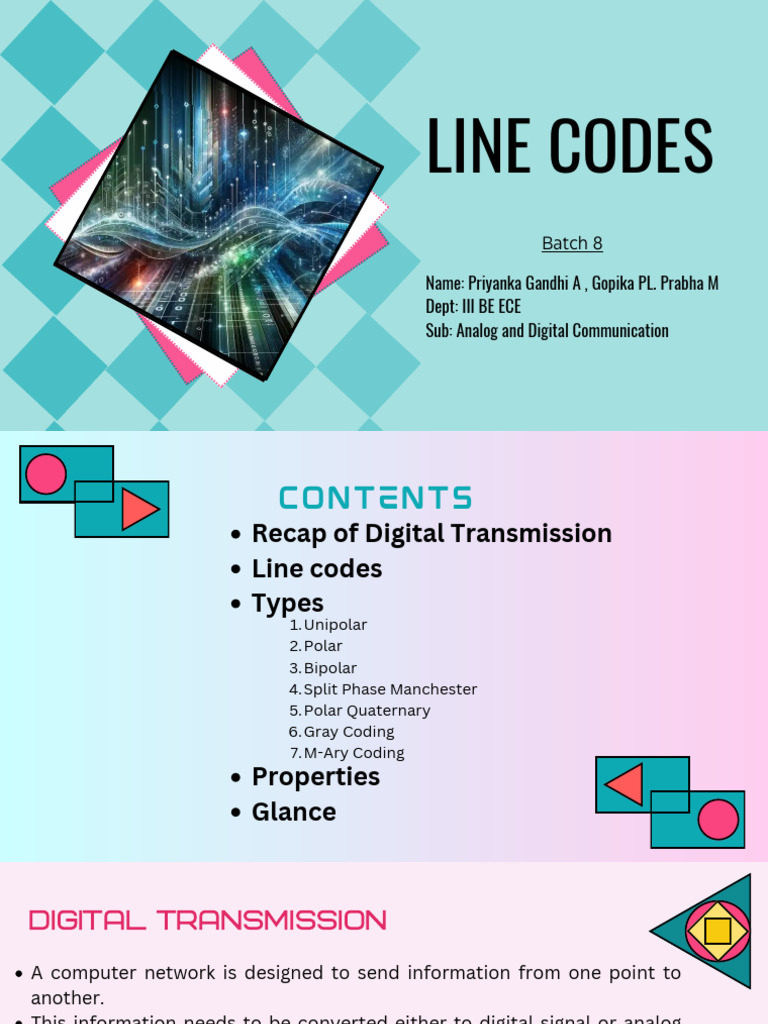 Line Coding Techniques in Digital Communication | PDF | Modulation | Bit Rate