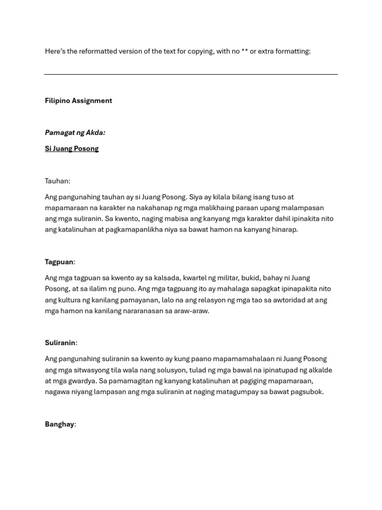 filipino-assignment-c | PDF
