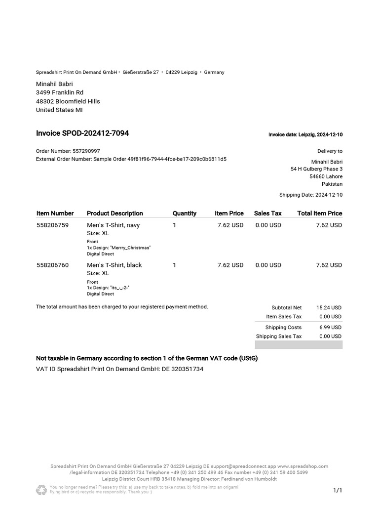 557290997 | PDF | Value Added Tax | Invoice