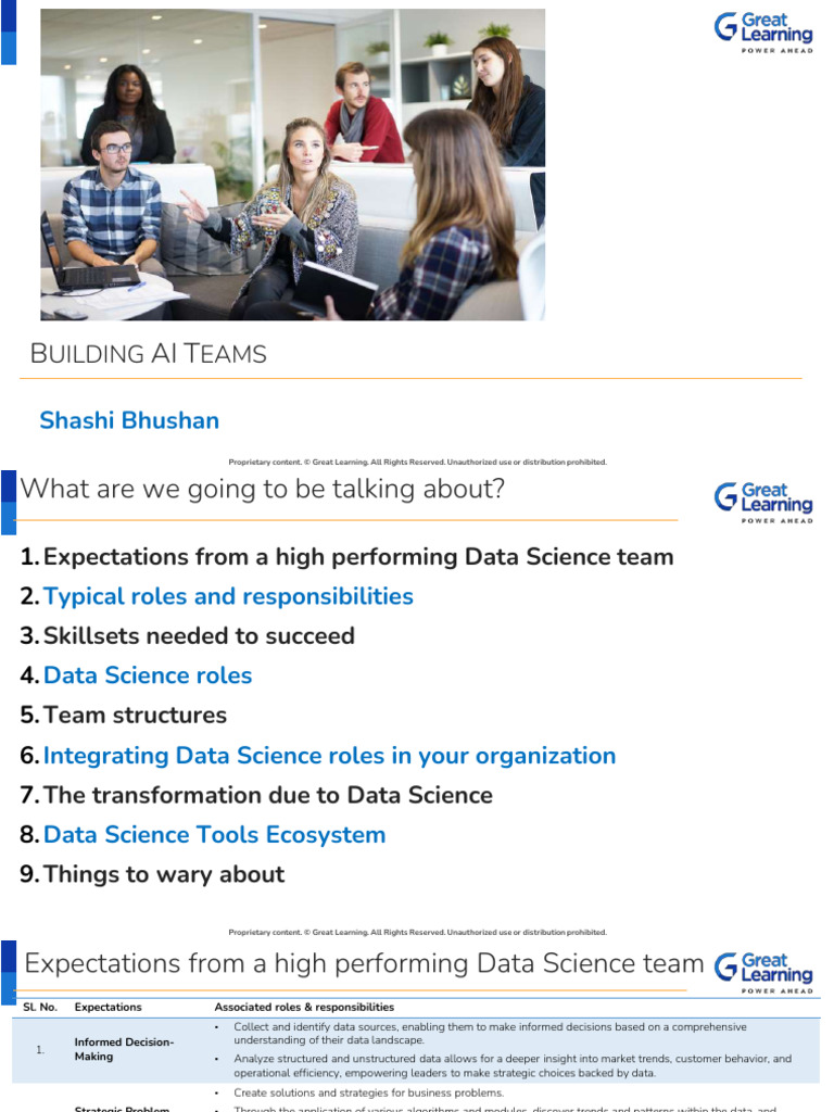 AIFL Industry Session - Building AI Teams (Shashi Bhushan) | PDF ...