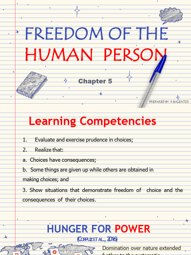 CHAPTER 5 Presentation 1 Freedom of The Human Person PDF | PDF | Behavior | Free Will