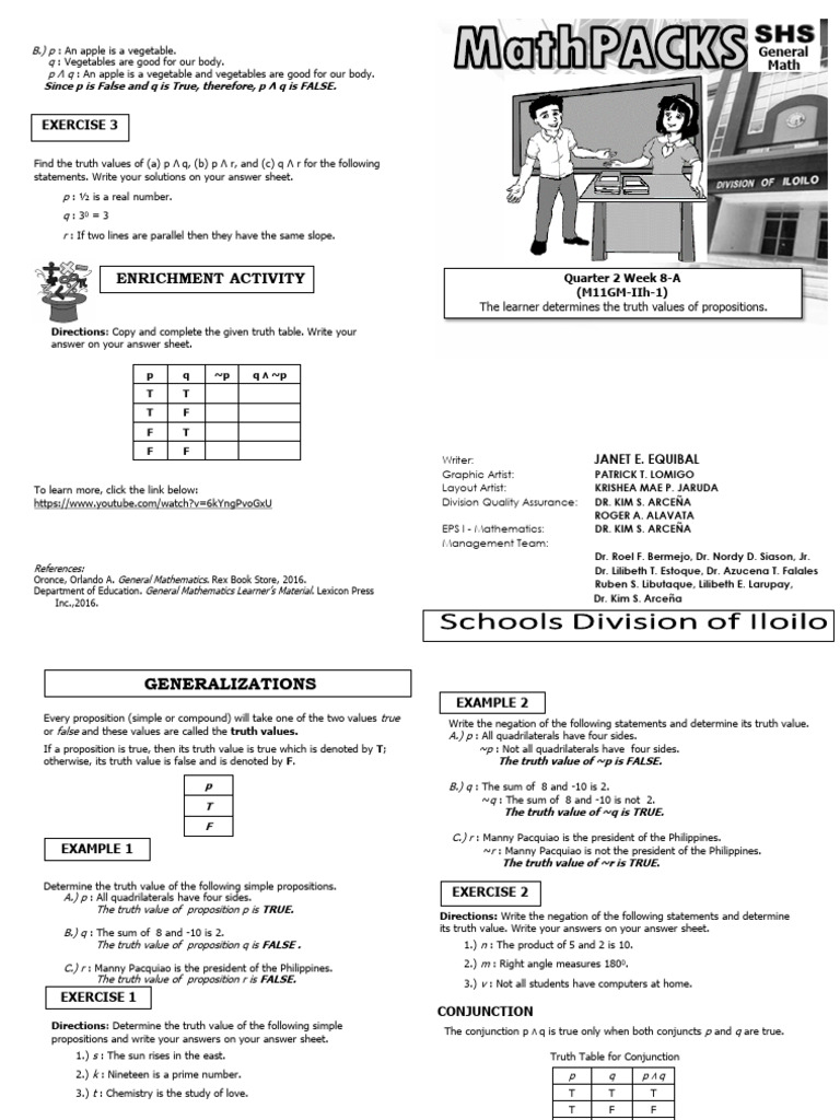 GenMath-Q2_W8-1 | PDF | Truth | Logical Truth