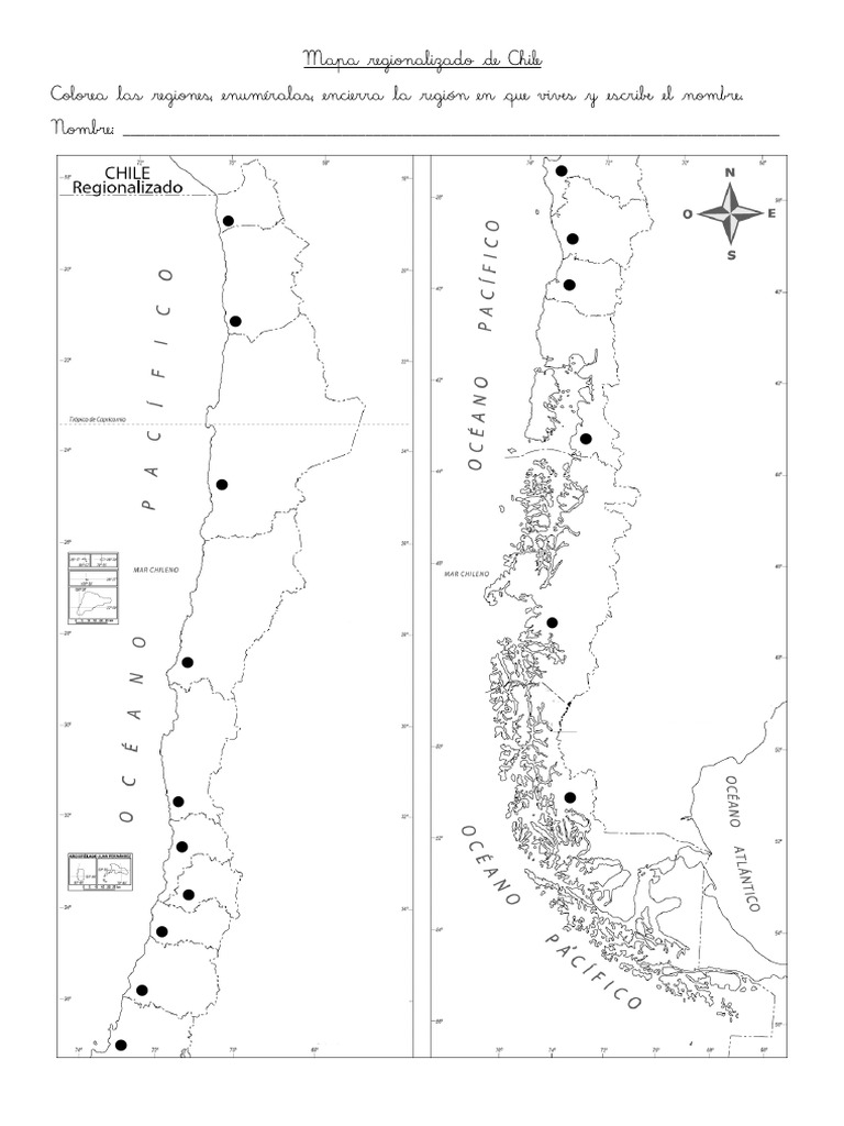 Mapa Regionalizado de Chile | PDF