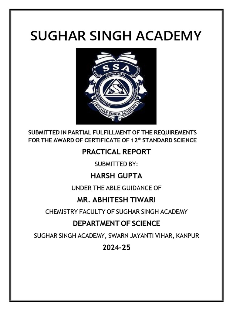 Chemistry Harsh | PDF