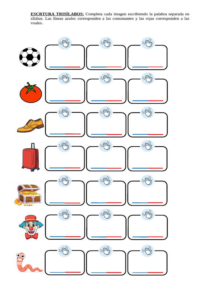 escritura trisilabos | PDF