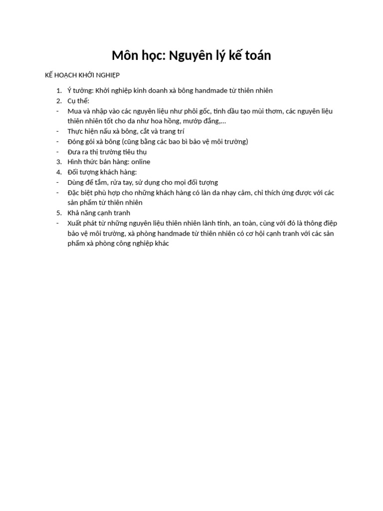 BTL Nguyên Lý Kế Toán | PDF