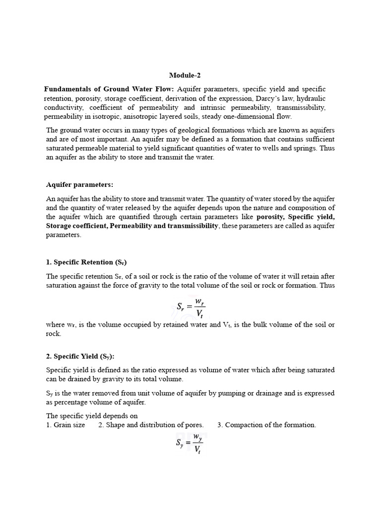M2_GWH | PDF | Aquifer | Porosity