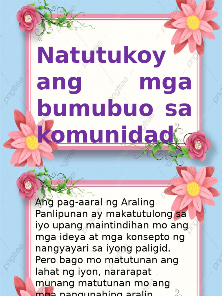 Q1_ARPAN_MOD 4_Natutukoy Ang Mga Bumubuo Sa Komunidad | PDF