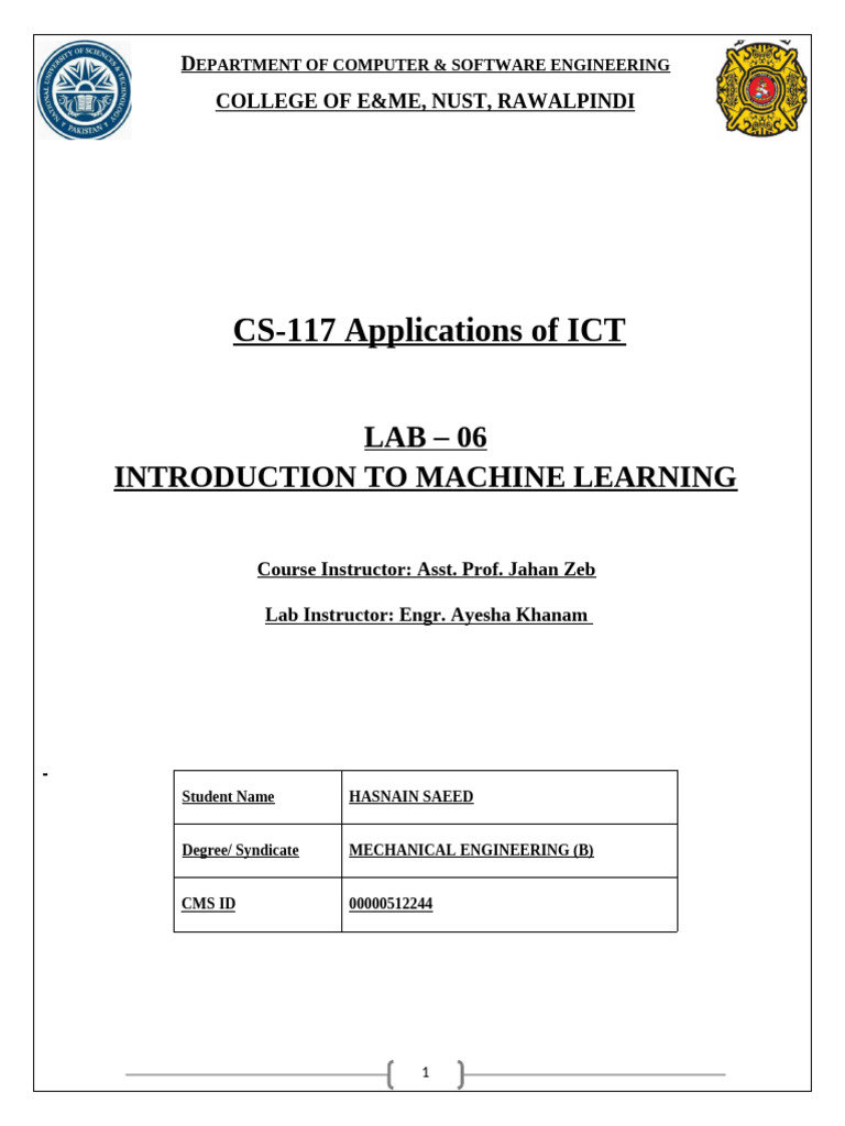 Machine Learning Lab: Data Analysis Tasks | PDF