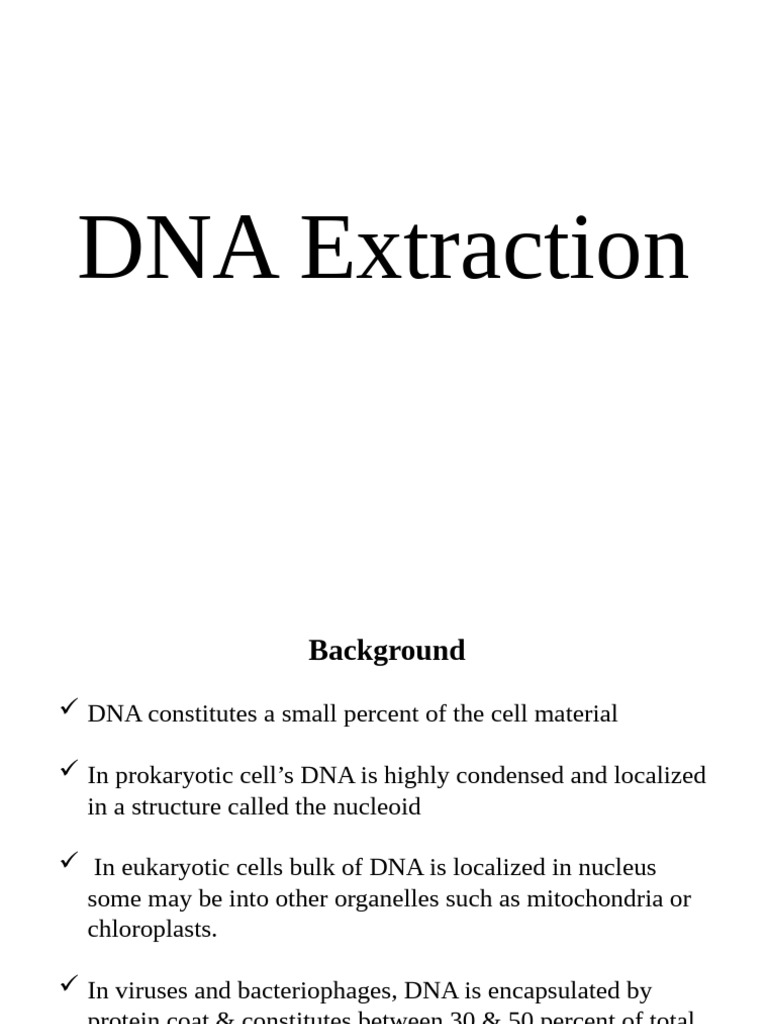 DNA Extraction | PDF | Dna | Ethylenediaminetetraacetic Acid
