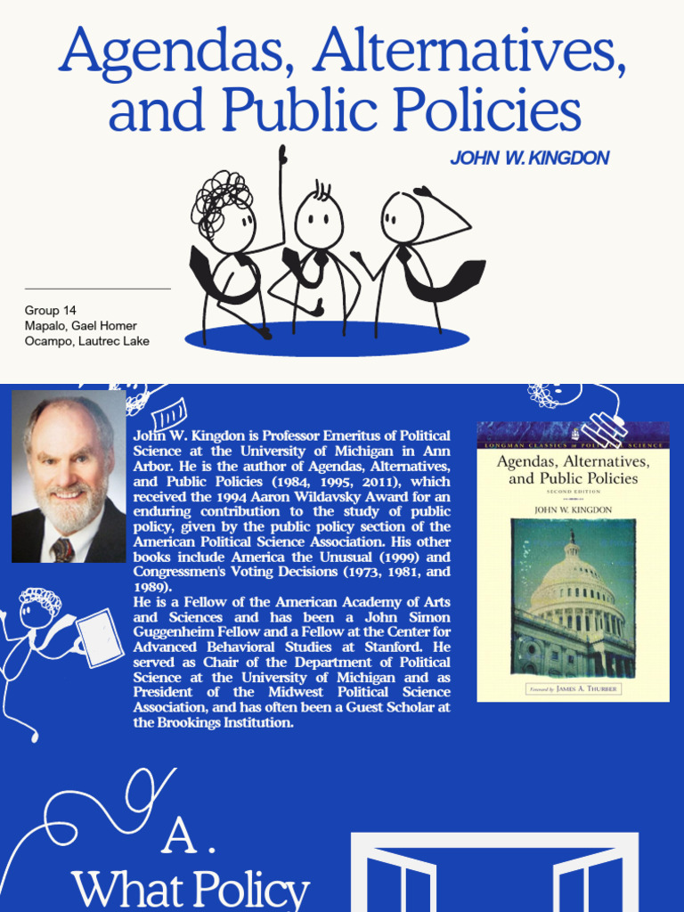 Group 14 - Agendas, Alternatives, and Public Policies | PDF | Policy ...