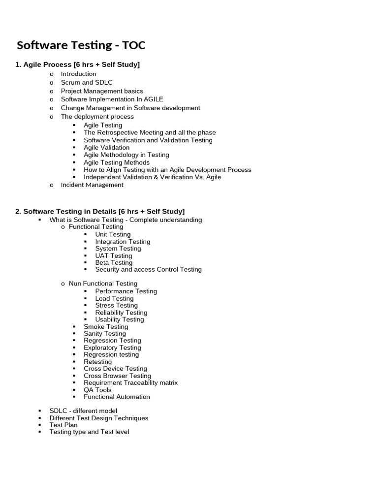 Software+Testing_Syllabus_fresher_22.09.22 | PDF | Software Testing ... Software+Testing_Syllabus_fresher_22.09.22 | PDF | Software Testing ...