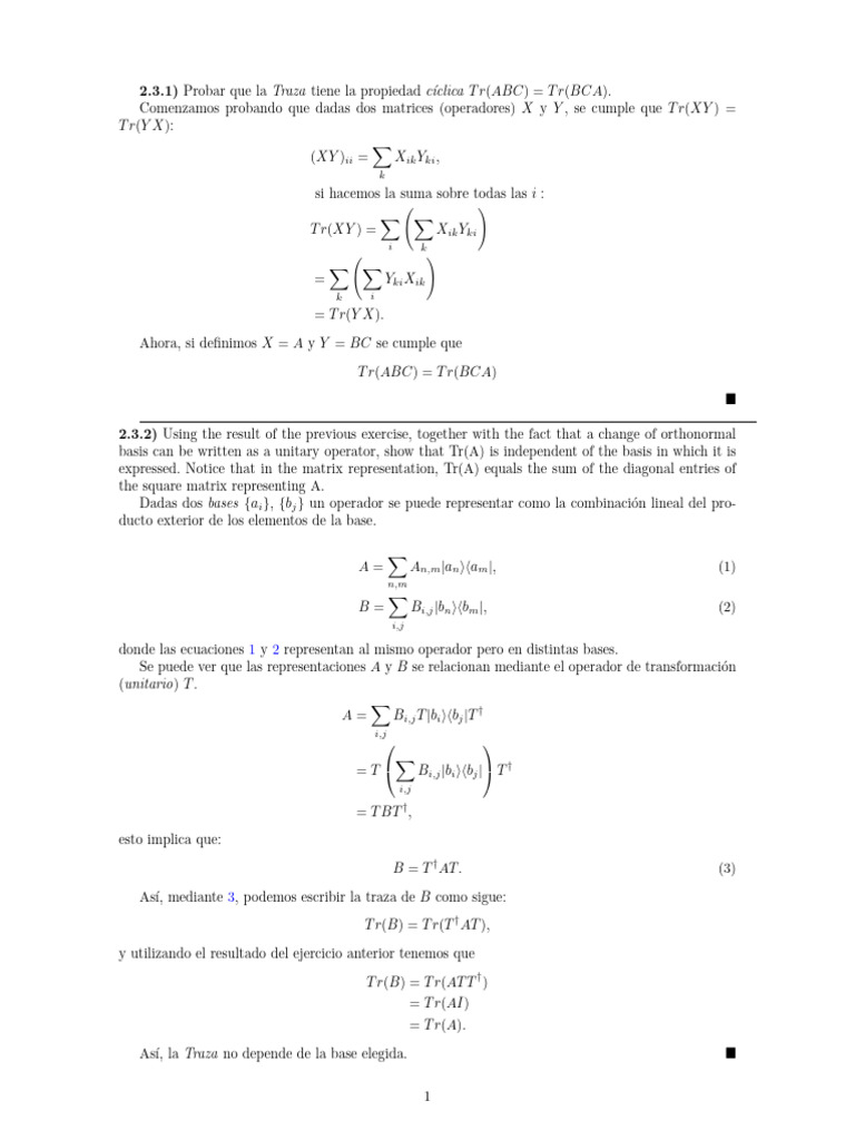 Computación Cuántica | PDF | Álgebra | Álgebra lineal
