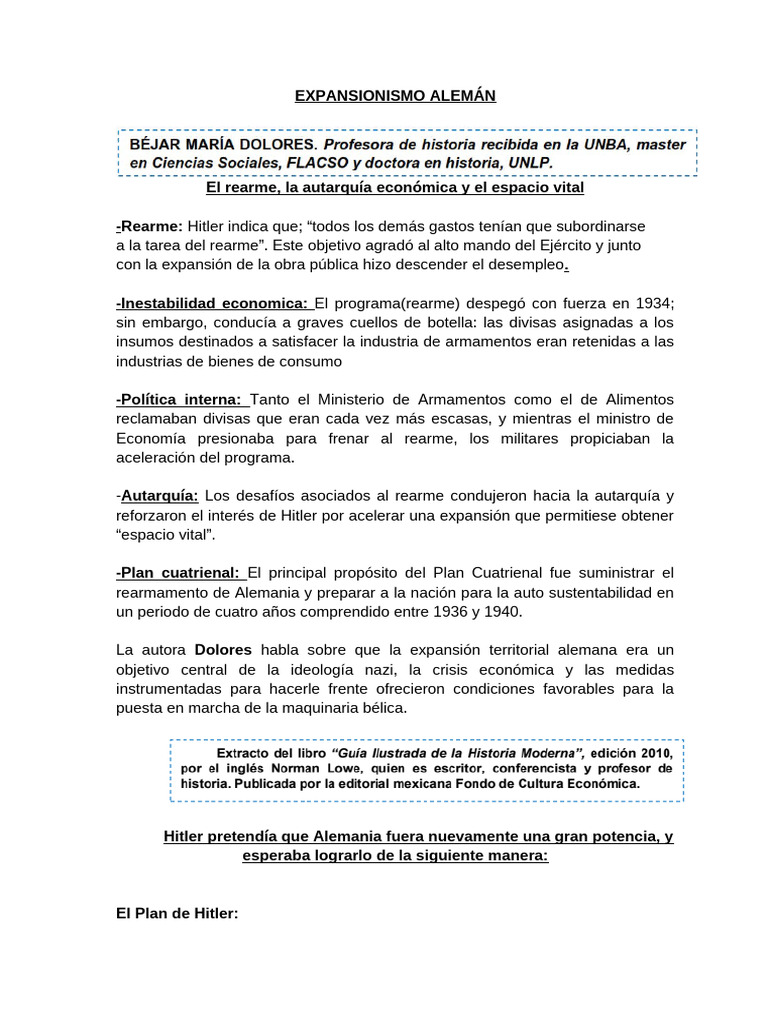 Expansionismo Alemán y Rearme | PDF | Alemania nazi | Adolf Hitler