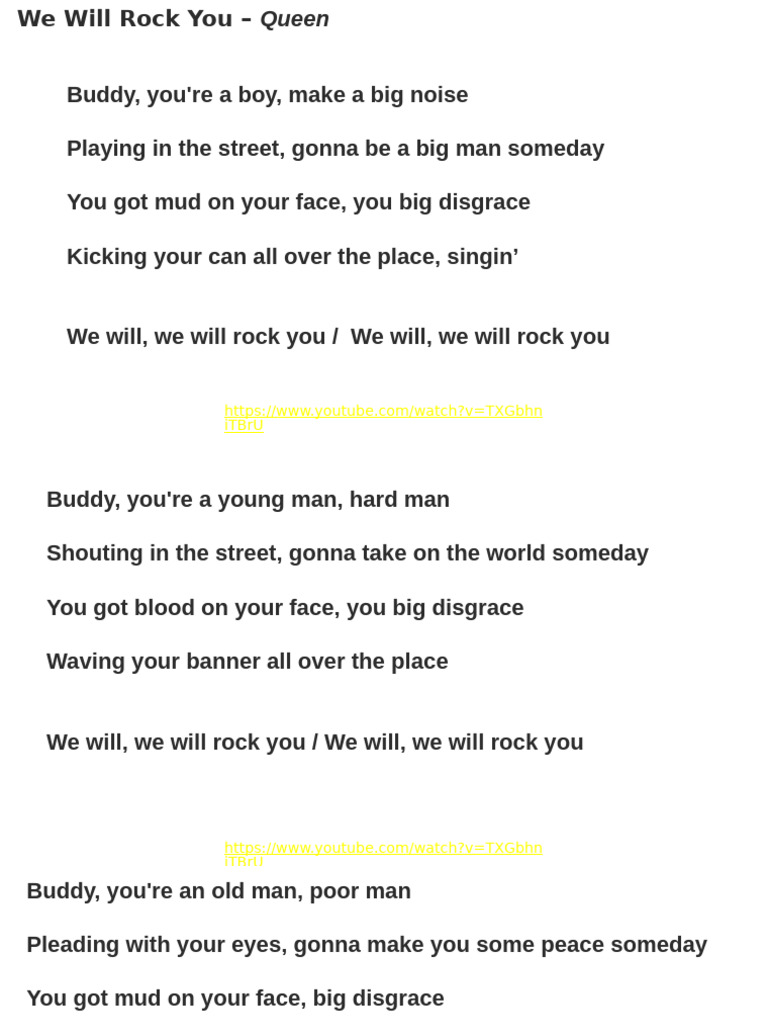 We'll Rock You | PDF