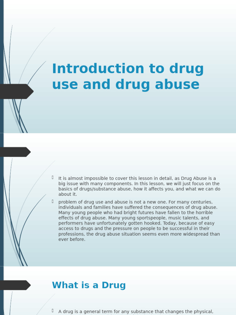Understanding Drug Use and Abuse Basics | PDF | Drugs | Substance Abuse